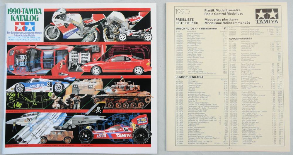 1990 TAMIYA KATALOG mit CH-Preisliste (Gebraucht) in Frümsen für CHF 25 ...