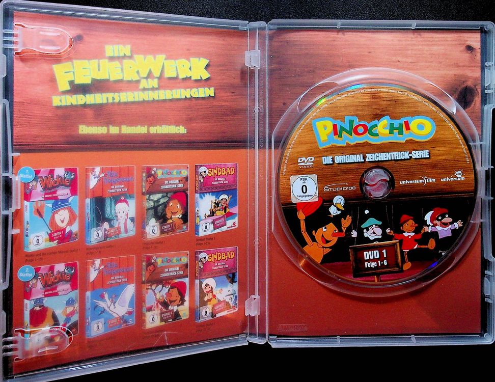 DVD Pinocchio Die Original Zeichentrick -Serie Folge 1 - 6 (Gebraucht ...