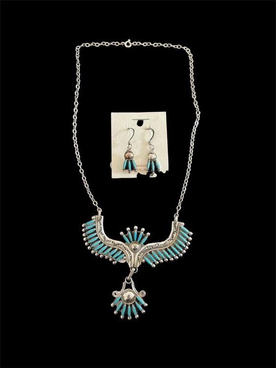 Native American Zuni Handmade Set Necklace and Earrings (Gebraucht) in ...