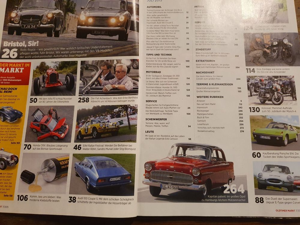 Oldtimer Markt 7/15 Corvette E Type Honda CRX 100 Coupé xx (Gebraucht ...