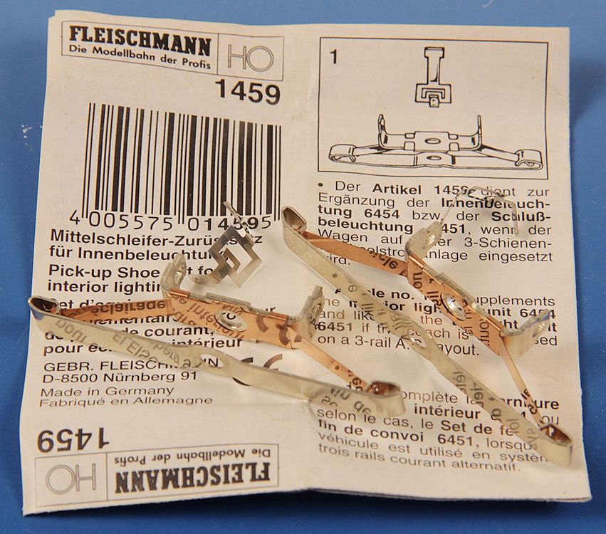 2 x Fleischmann Mittelschleifer-Zurüstsatz 1459 H0 (G17) (Neu und originalverpackt) in Anglikon ...