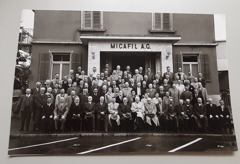 Altes Foto MICAFIL AG Gruppenfoto Mitarbeiter Zürich (Gebraucht) in ...