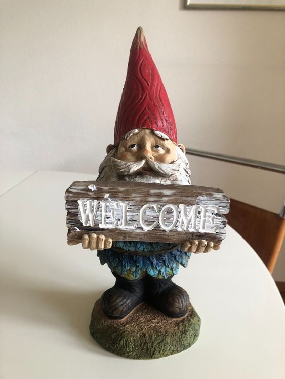 Gartenzwerg "Welcome" (Gebraucht) in Bassersdorf für CHF 12 – mit Lieferung auf Ricardo kaufen