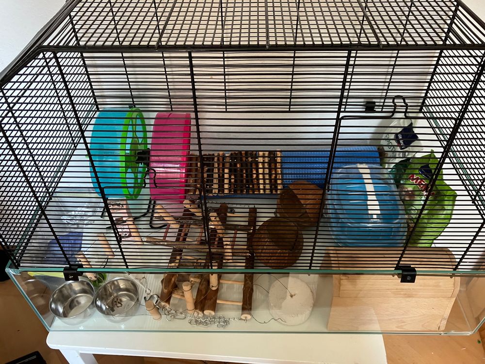 Nager Käfig, mit Zubehör ,L75,B45,H52 in Zürich (Gebraucht) in Zürich für CHF 50 – nur Abholung ...