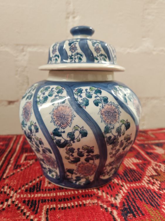 Vintage China Dose, blau-weiss, Top Zustand, Sammlerstück (Gebraucht ...