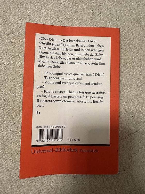 Éric-Emmanuel Schmitt Oscar et la dame rose (Französisch) (Gebraucht ...