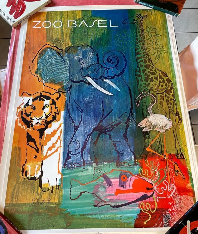 Plakat Zoo Basel Donald Brun Zooli (Gebraucht) in Füllinsdorf für CHF ...
