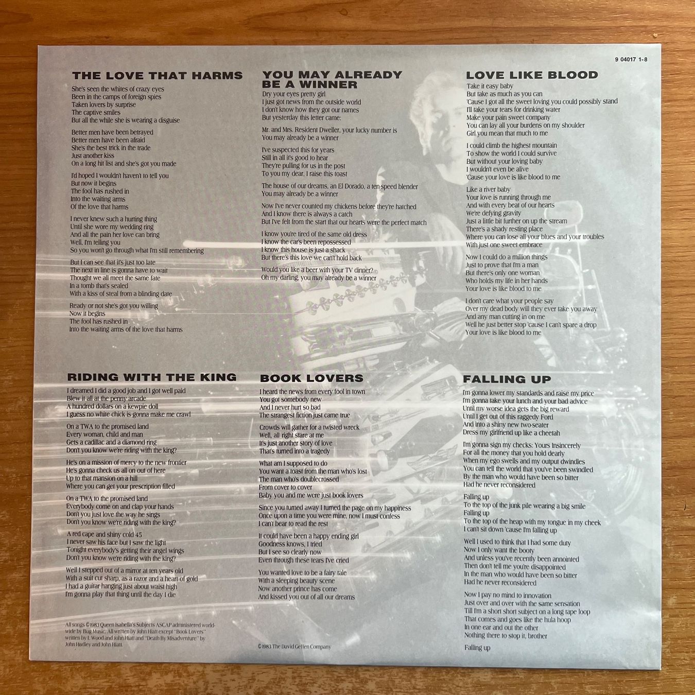 John Hiatt - Riding With The King / 1. D-Press. 1983 (Gebraucht) in ...