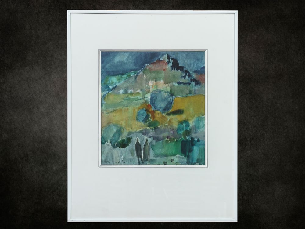 Aquarell, 1966, 30x33cm, Franz K. Opitz, gerahmt (Gebraucht) in Goldach für CHF 440 – mit ...