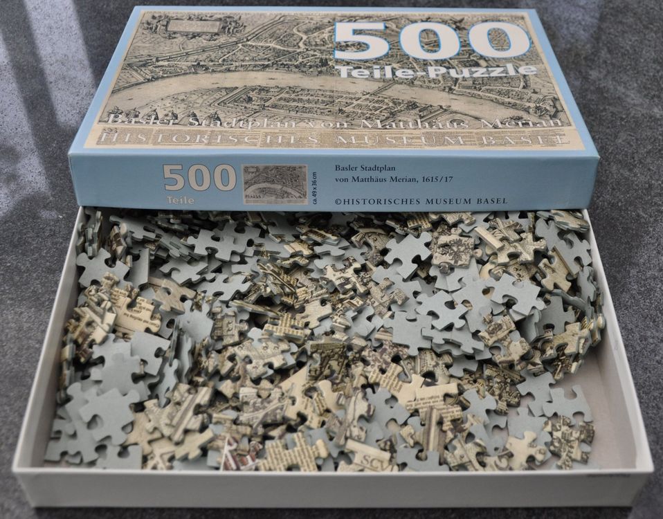Puzzle Basler Stadtplan von Matthäus Merian, 500 Teile, neu! | Kaufen ...