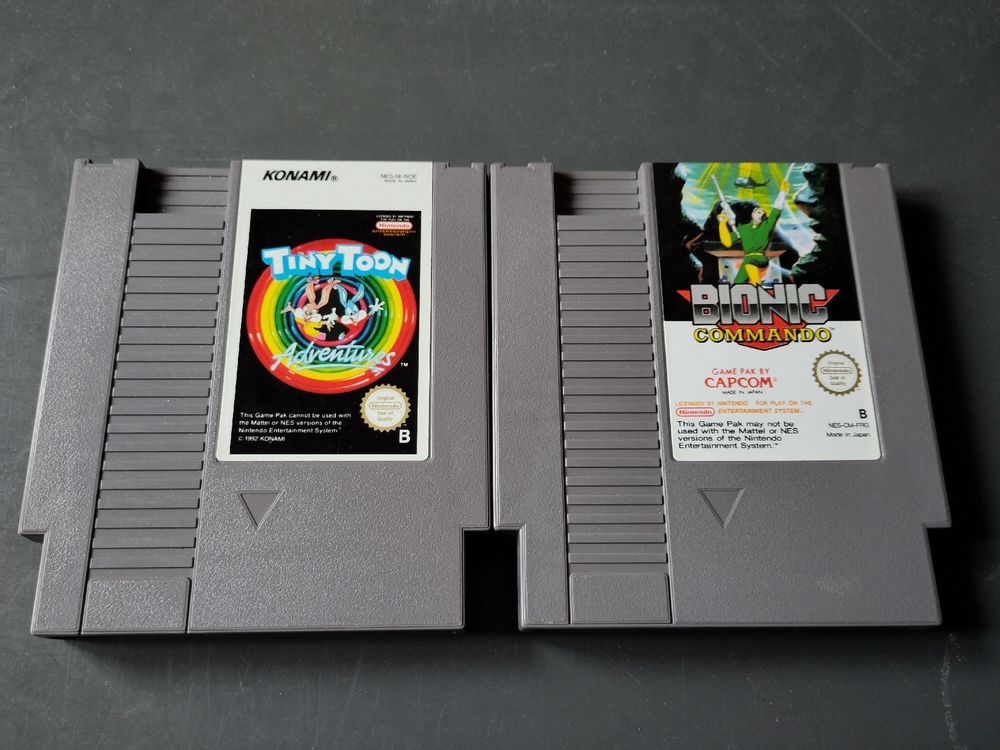 2 Nintendo NES Spiele: Bionic Commando + Tiny Toon | Kaufen auf Ricardo