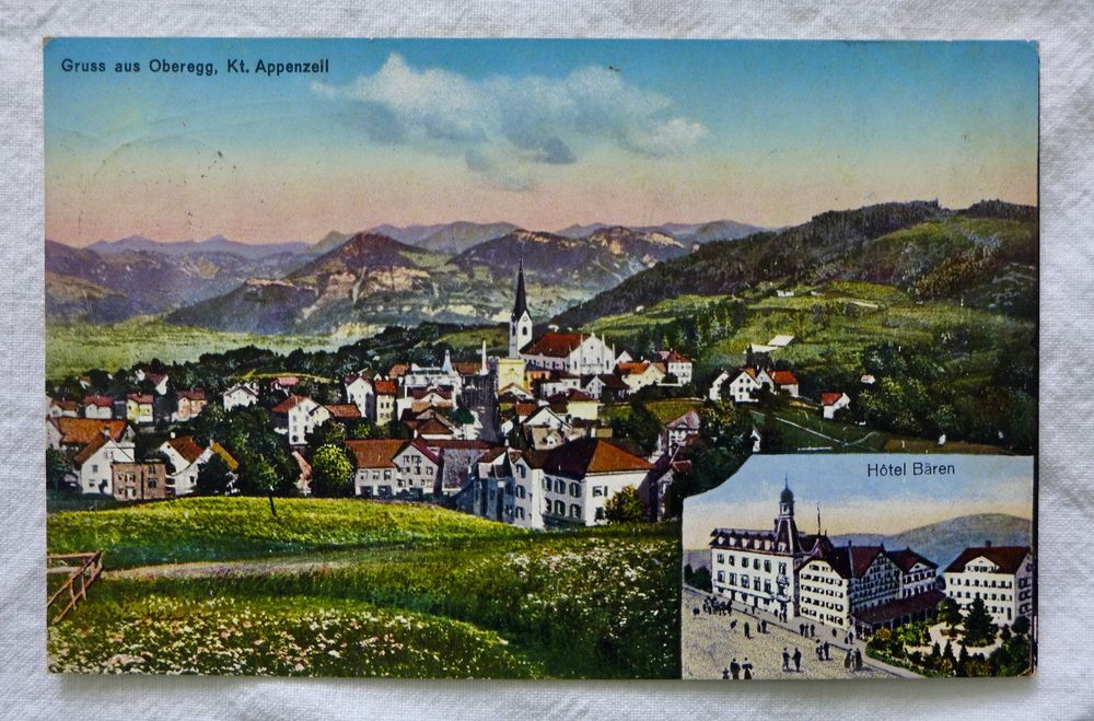 AK "Gruss aus OBEREGG" AI, Mehrbild mit Hotel Bären, kolor. (Gebraucht) in Wallisellen für CHF ...
