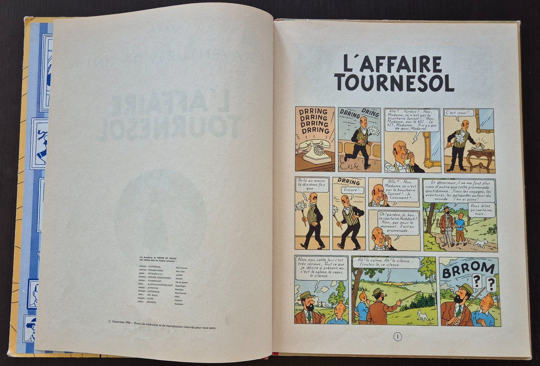 Tintin l'affaire tournesol, édition 1956, bon état (Gebraucht) in Les ...