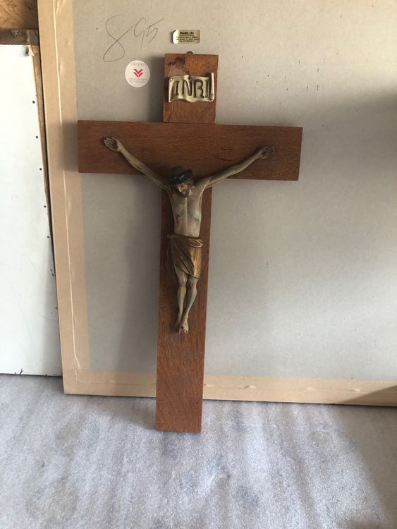 Antikes Holzkreuz Wandkreuz Jesus Christus Kreuzigung Figur (Gebraucht) in Sisseln für CHF 14.9 ...