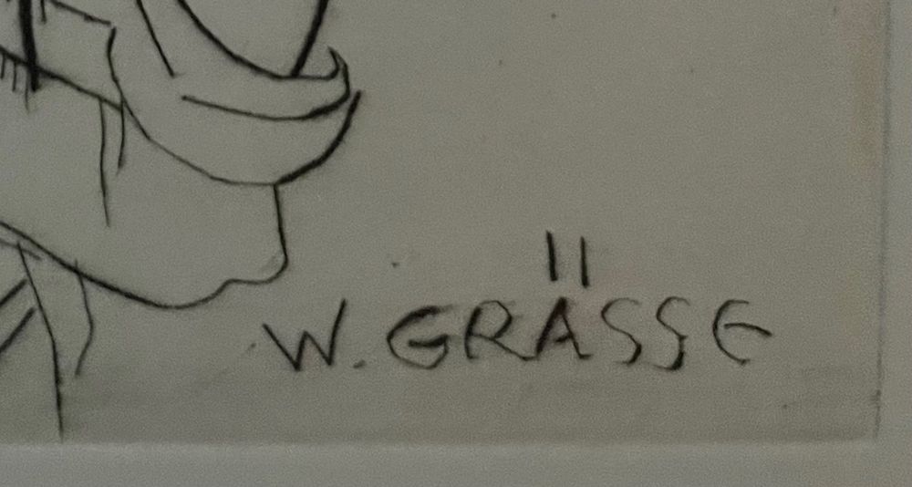 WOLFGANG GRÄSSE RADIERUNG SIGNIERT ( Don Quixote) (Gebraucht) in Gersau ...
