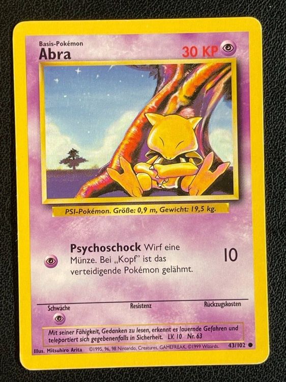 Abra 43/102 Pokémon Base Set | Kaufen auf Ricardo