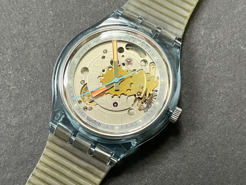Swatch Automatic Blue Matic SAN100 1991 fabrikneu (Neu und ...