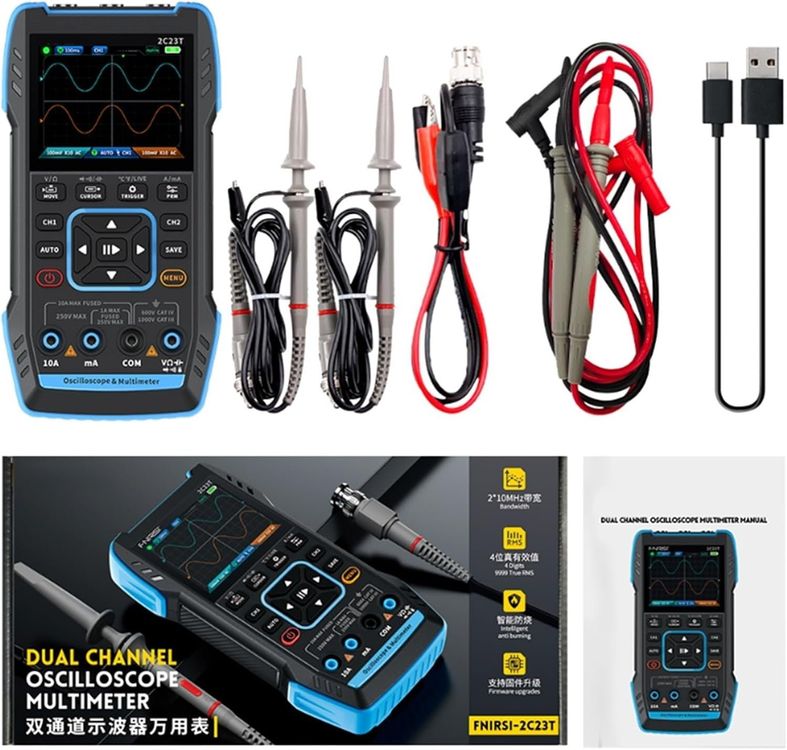 PRO Digitales 3-in-1 Dual-Kanal-Oszilloskop Signalgenerator (Neu und ...