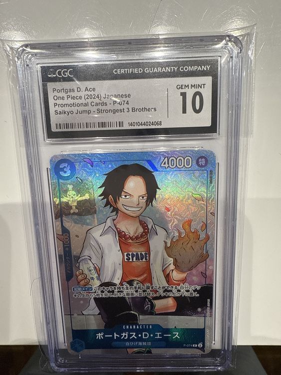 One Piece Karte Portgas D. Ace - CGC 10 Gem Mint! Selten (Neu und ...