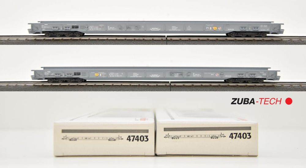 2x Märklin 47403 RoLa-Wagen Hupac H0 WS mit OVP (Neu (gemäss ...