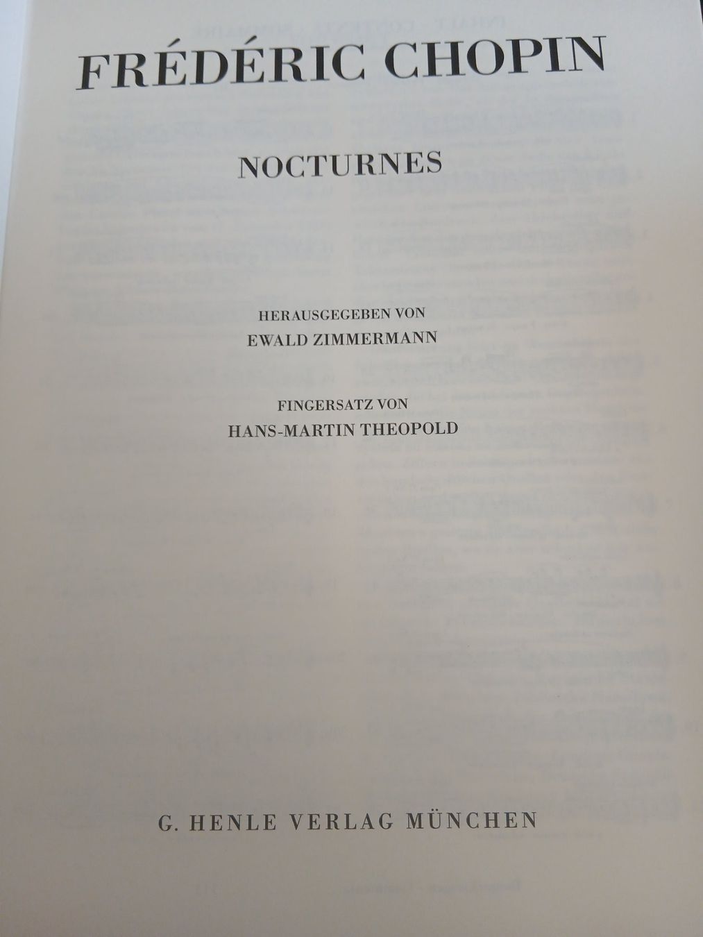 Studien-Edition Fréderic Chopin "Nocturnes" Henle Verlag (Gebraucht) in ...