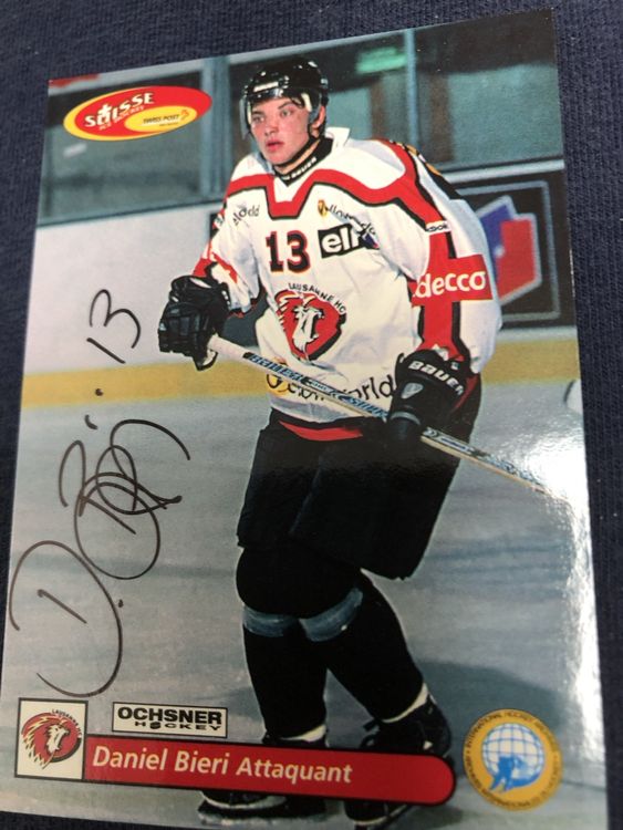 Daniel Bieri HC Lausanne Hockey Card signiert | Kaufen auf Ricardo