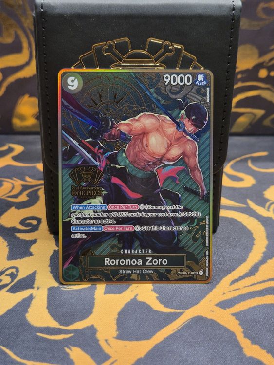 One Piece Card Game OP06-118 SEC Zoro 2ND ANNIVERSARY (Neu (gemäss ...