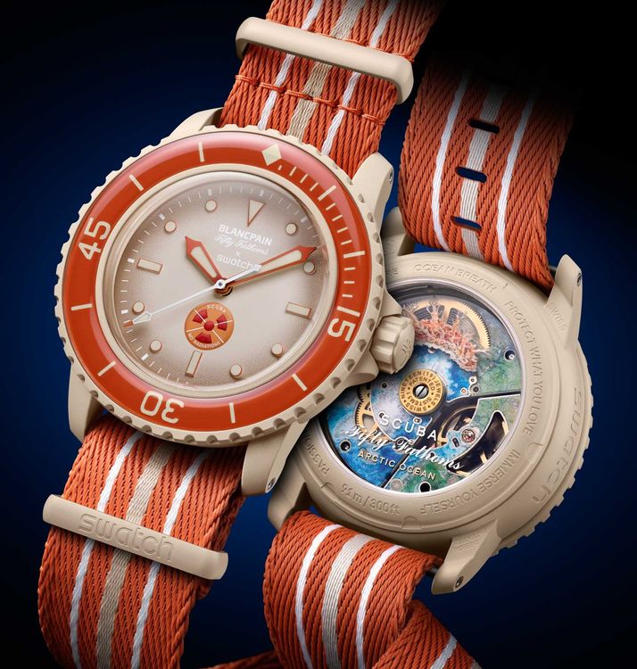 Blancpain Swatch Bioceramic Scuba Fifty Fathoms Arctic Ocean (Neu und originalverpackt) in ...