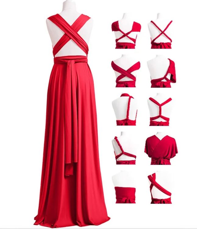 Versatile Red Infinity Dress 10+ Ways to Wear! Any occasion (Neu ...