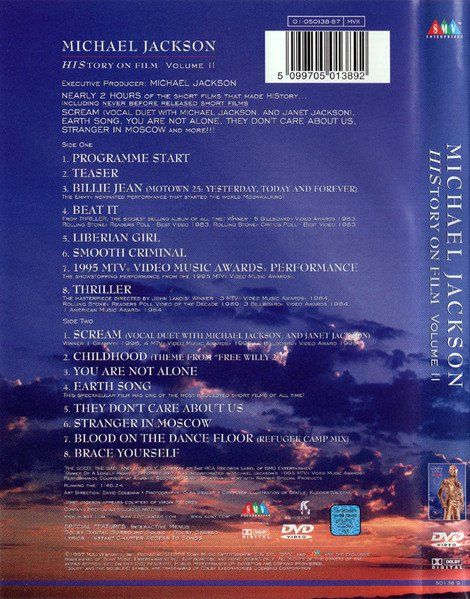 Jackson Michael: HIStory on Film Vol. 2 DVD (Neu und originalverpackt ...