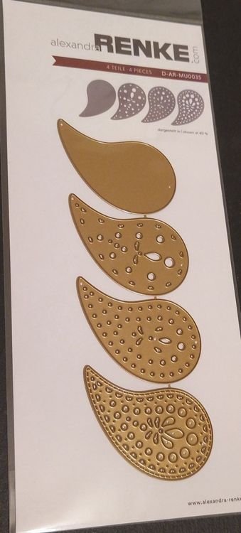 Cutting Die Paisley, Alexandra Renke, grosse Stanzschablone (Neu und ...