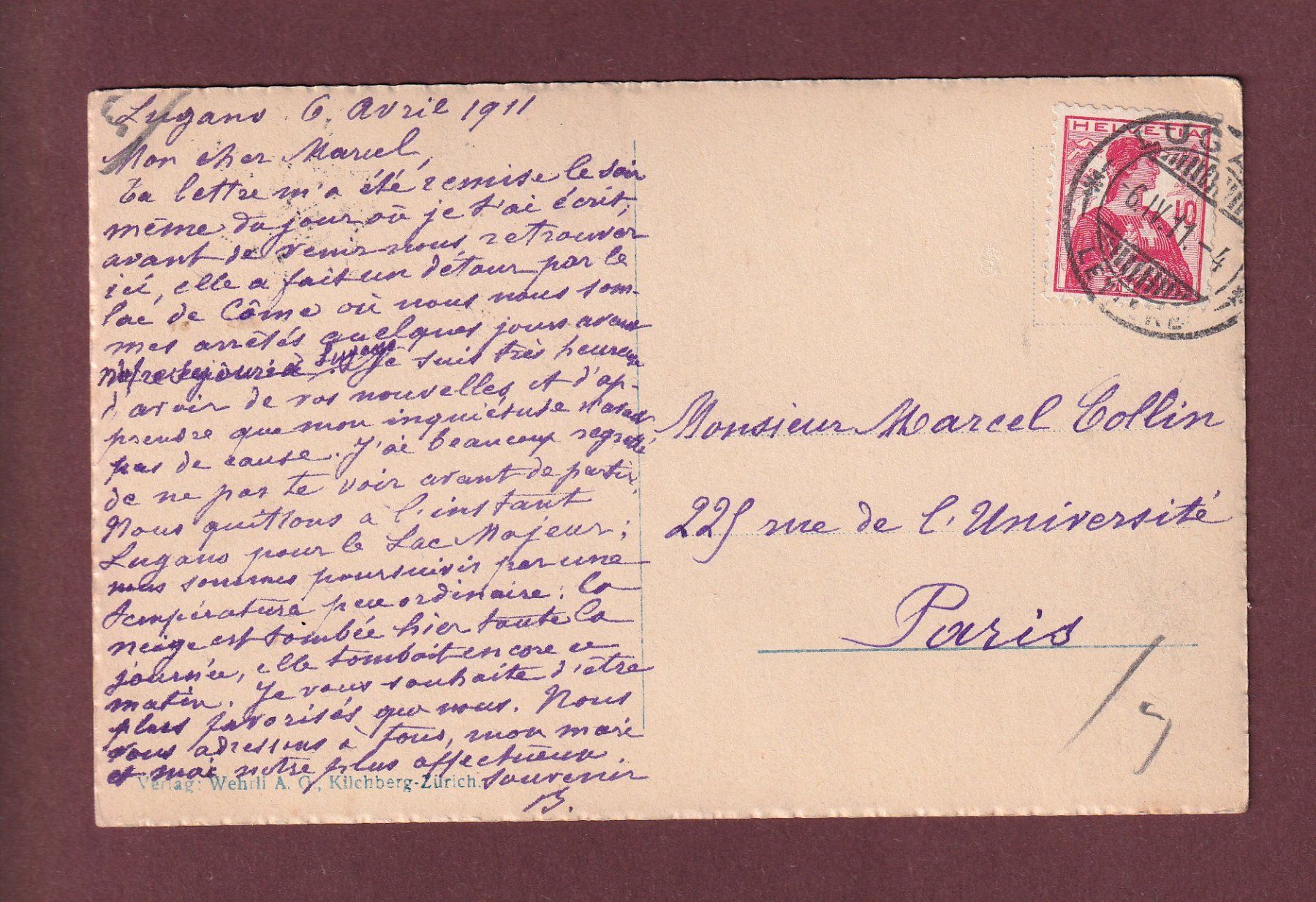 LUGANO-PARADISO - 1911 (D'occasion) à Pully pour CHF 5 – avec livraison ...