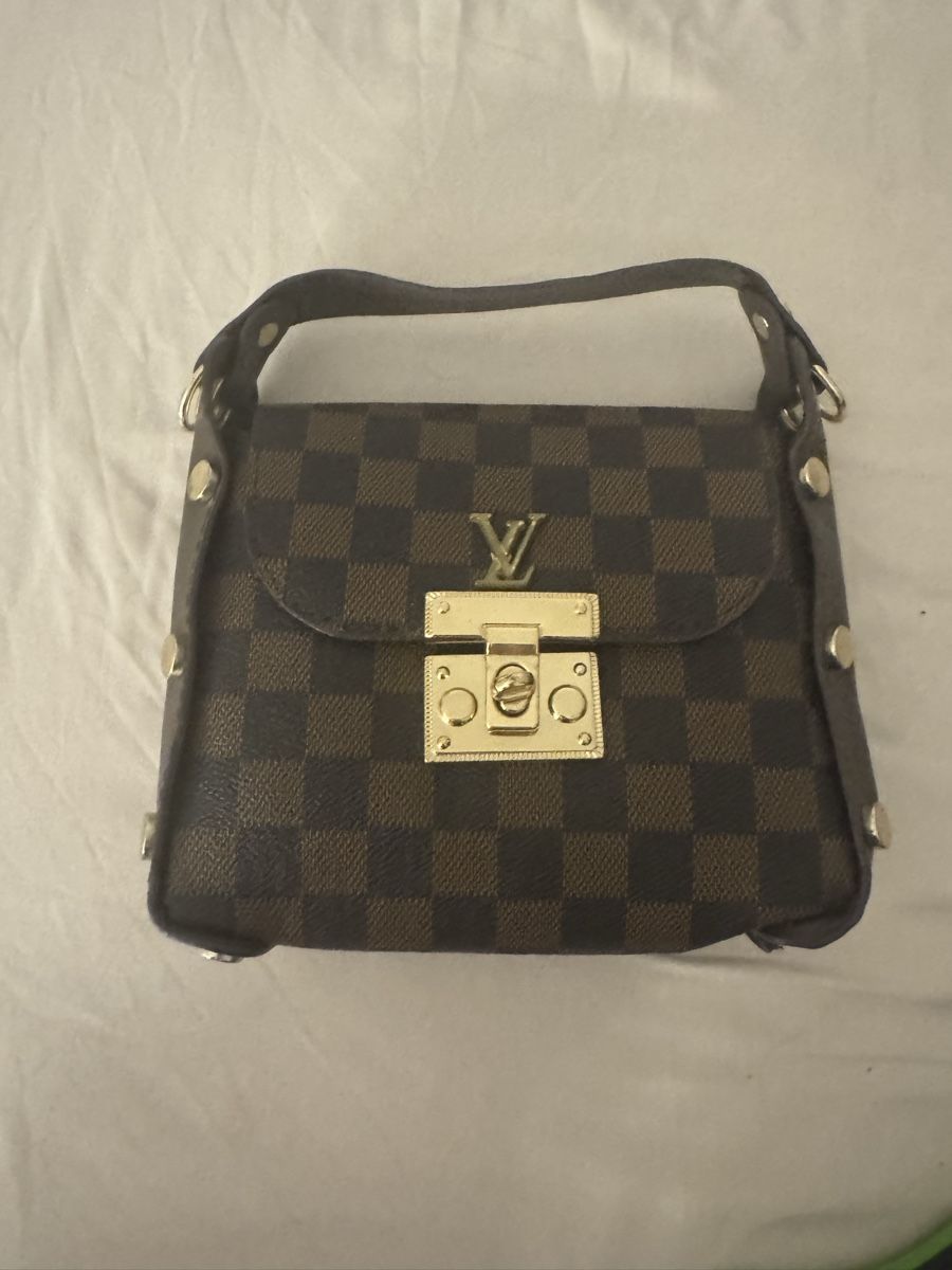 Braune replika iHandtasche im Schachbrettmuster, Top Zustan (Gebraucht ...