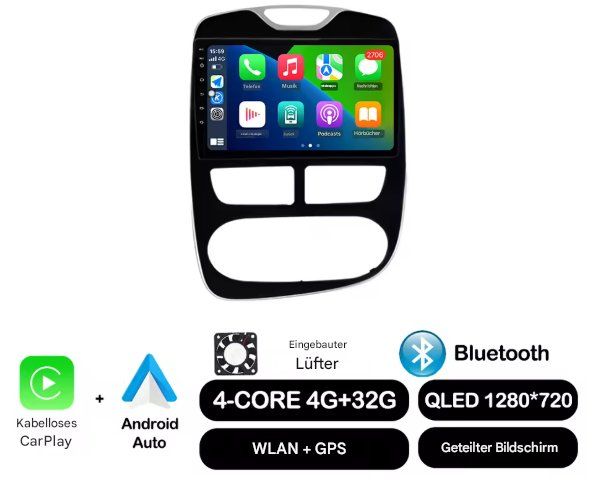 Renault Clio 4 (2012–2016) CarPlay Android Multimedia System (Neu und ...