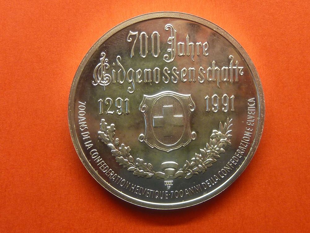 Medaille Silber 999 15g 700 Jahre Eidgenossenschaft Bern (Neu (gemäss ...