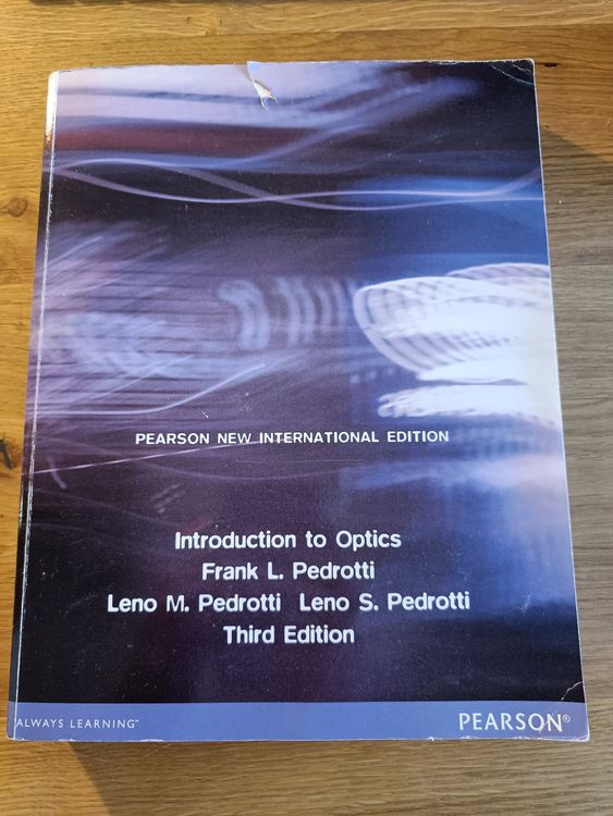 Introduction to Optics - Pedrotti (Gebraucht) in Zurich für CHF 20 – mit Lieferung auf Ricardo ...