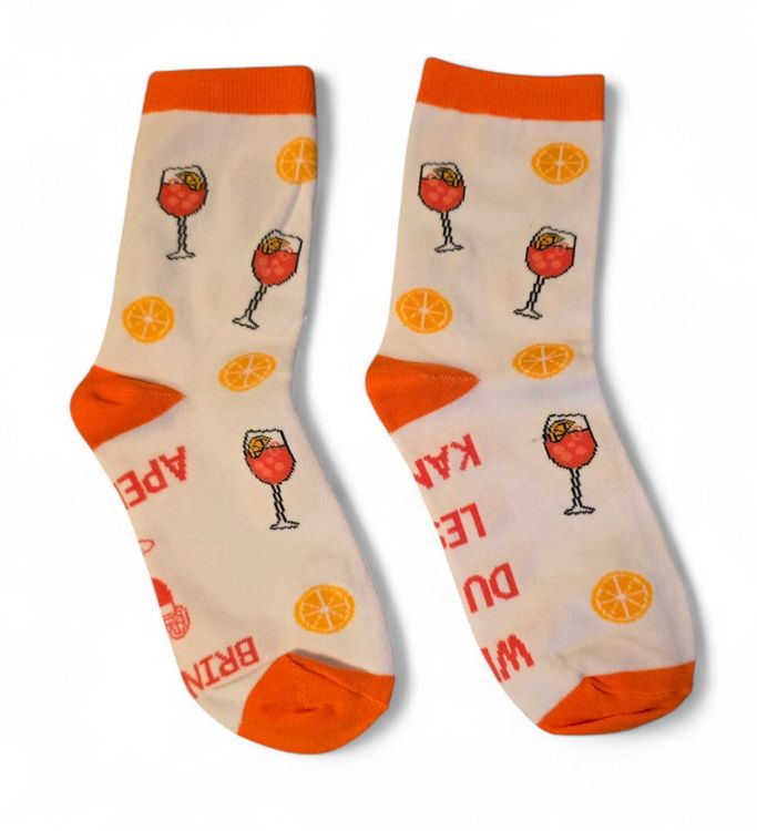 Socken Aperol Spritz / Drink/ Apero / Orangen (Neu und originalverpackt ...