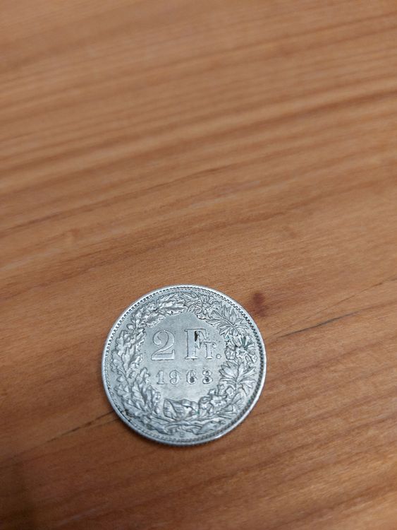 2Fr.silber Münze 1963 (Gebraucht) in Ganterschwil für CHF 5 – mit Lieferung auf Ricardo kaufen