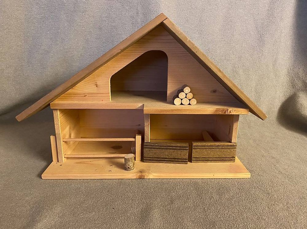 Trauffer - Set Holzstall 14 Dach Braun plus Kaninchenstall (Gebraucht ...