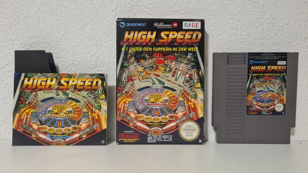 HIGH SPEED - Pinball Flipperkasten- CIB / Pal B Nintendo NES (Gebraucht ...