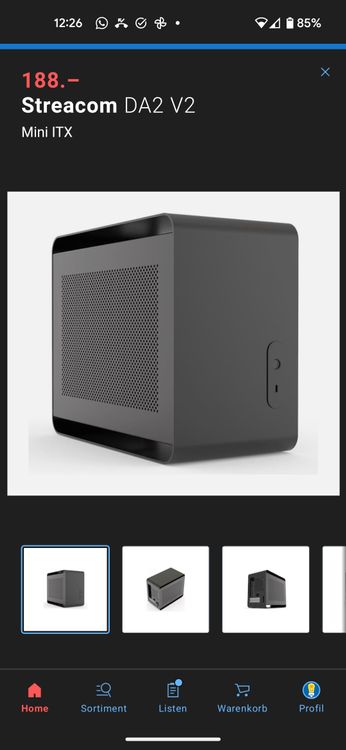 Streacom DA2 V2 mini itx Gehäuse (Gebraucht) in Adligenswil für CHF 31 ...