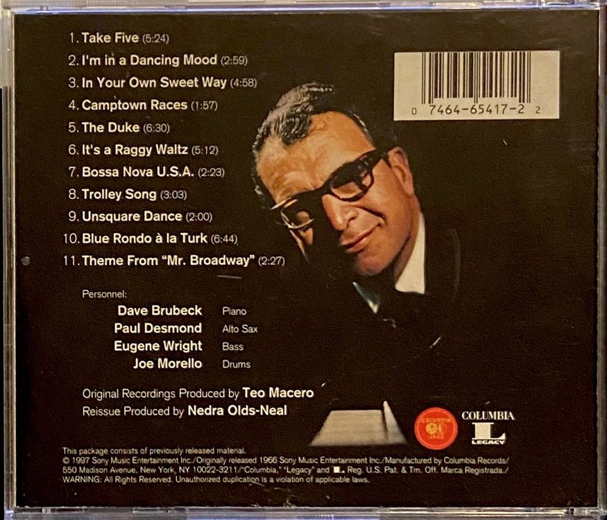 Dave Brubeck - Greatest Hits • Jazz CD • Paul Desmond (Gebraucht) in ...