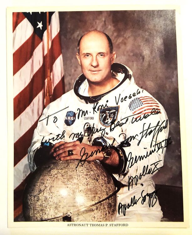 Astronaut Commander THOMAS P. STAFFORD Foto/Signatur/Widmung (Gebraucht ...