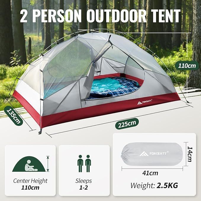 Zelt 2 Person Camping Wasserdicht 3-4 Saison Ultraleicht (Neu und ...