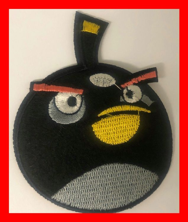 Angry Birds Aufnäher Patch Schwarz Bombe (Neu und originalverpackt) in ...