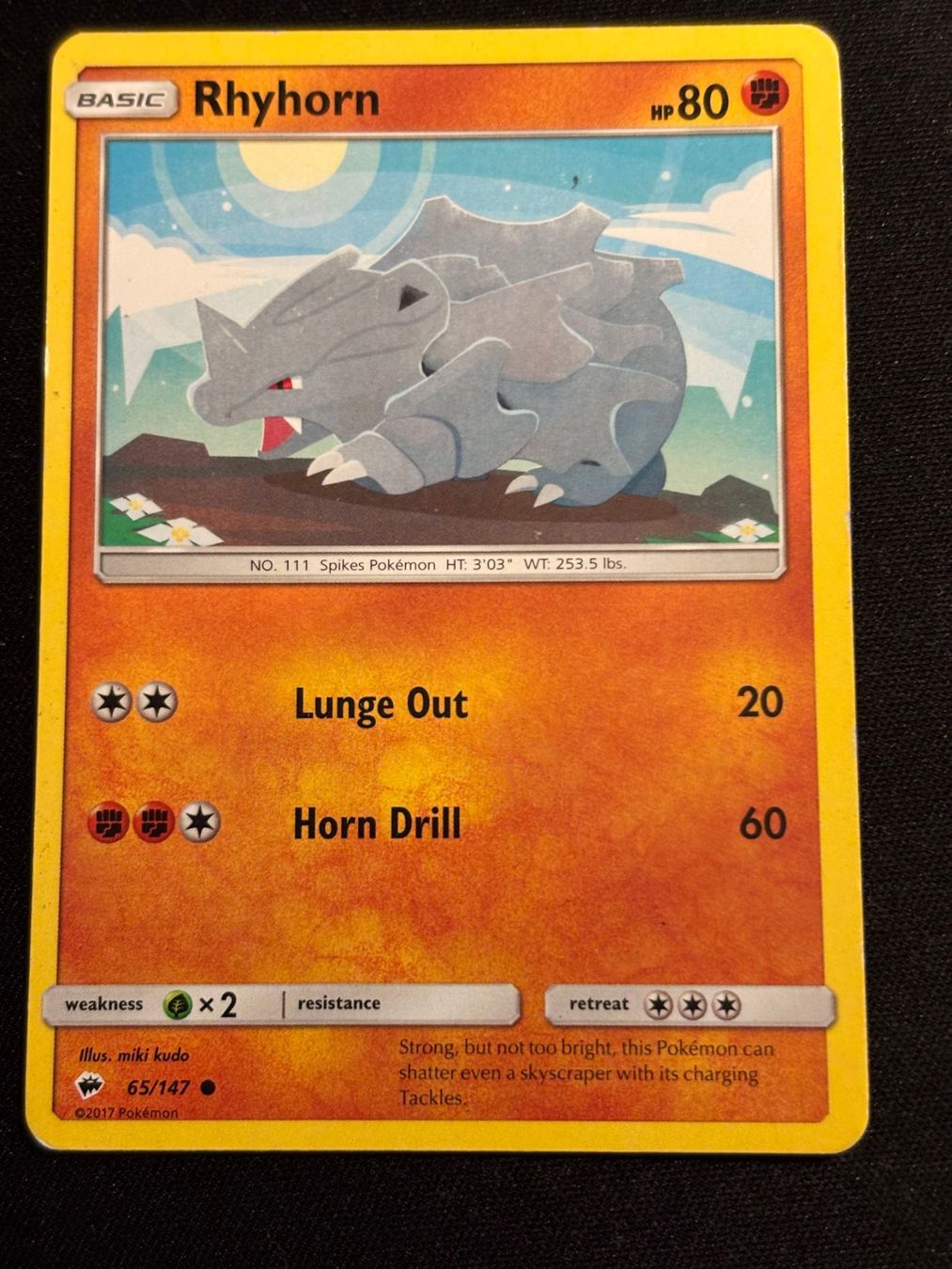 Pokemon Ryhorn - Burning-Shadows 65/147 - English (D'occasion) à Bern ...