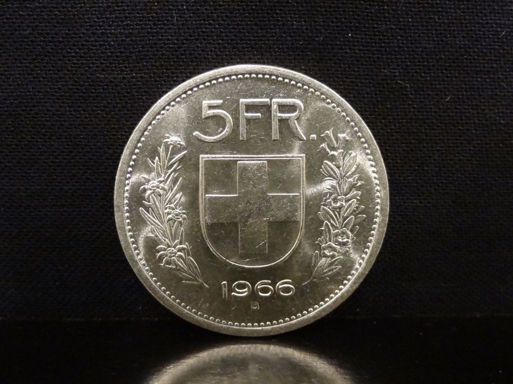 5 Franken Silber 1966 Fünfliber (Gebraucht) in Kerzers für CHF 20 – mit Lieferung auf Ricardo kaufen