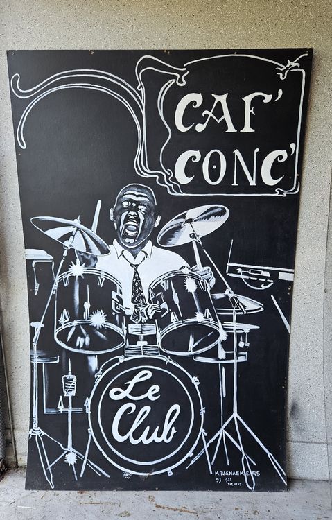 Panneau publicitaire vintage "Caf'Conc' Le Club" peint main | Kaufen ...