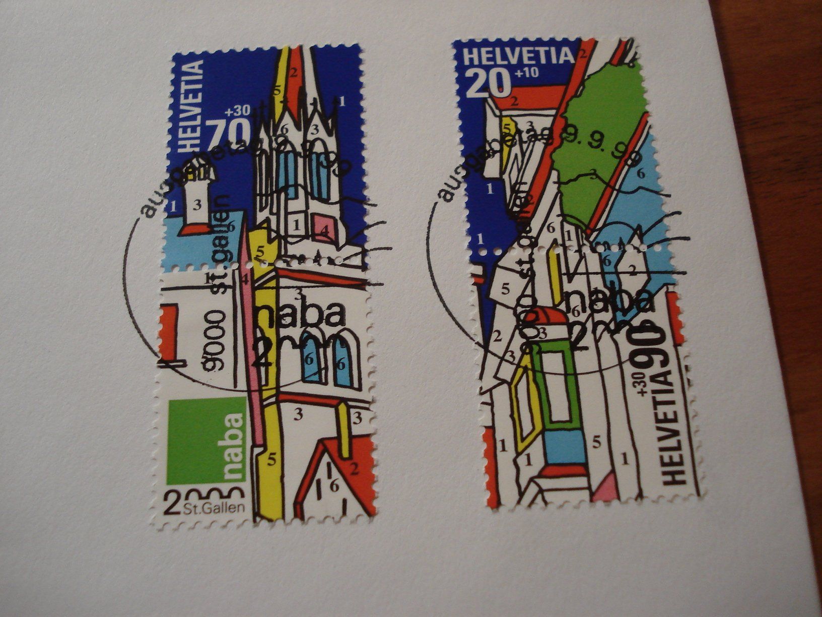 FDC 1999, Block NABA St Gallen, Block + Paare, 4 Belege (Gebraucht) in ...