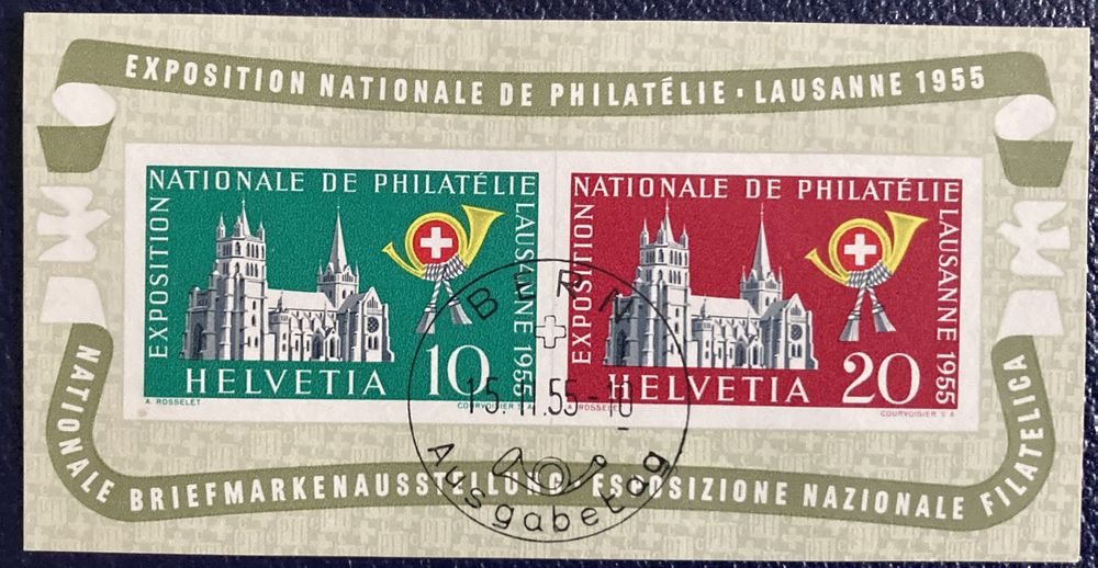 Lausanne Block 1955 W35 ET BERN gestempelt, TOP (Gebraucht) in Flawil für CHF 25 – mit Lieferung ...
